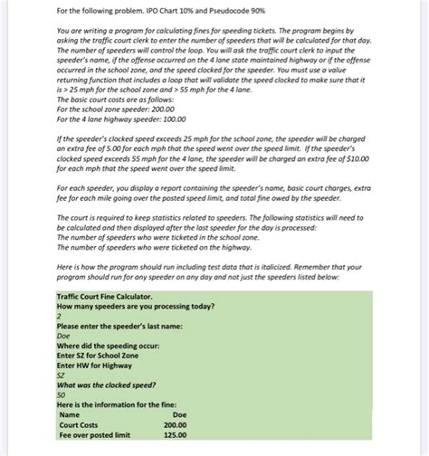 Solved For The Following Problem Ipo Chart 10 And