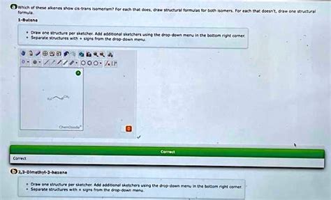Solved Texts A Which Of These Alkenes Show Cis Trans Isomerism For Each That Does Draw