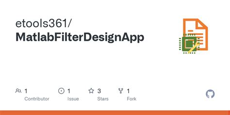 Github Etools Matlabfilterdesignapp
