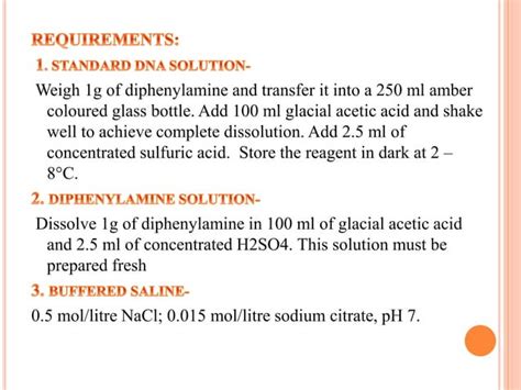 Estimation Of Dna By Diphenylamine Method Pptx Chemistry Science