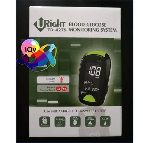 [25strips 10 Free Strips] Uright U Right Glucometer Set Shopee