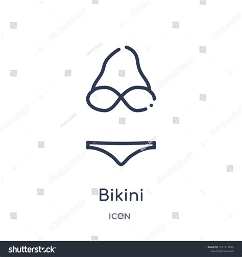 Linear Bikini Icon Brazilia Outline Collection Stock Vector Royalty Free 1291112824