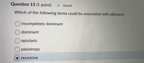 solved question 15 1 ﻿point ﻿savedwhich of the following