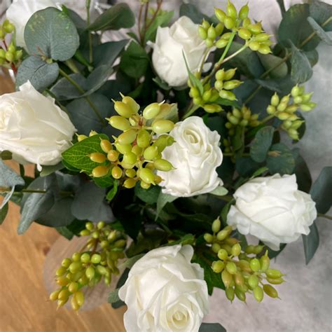 Only Roses Rose Eucalyptus Berries Bouquet
