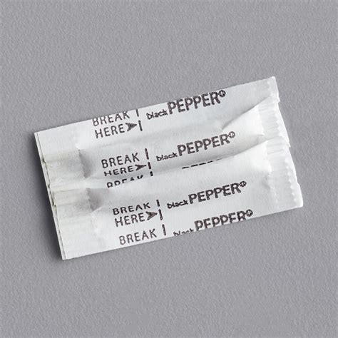 Black Pepper 10 Gram Portion Packet 3000case