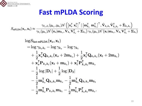 Ppt Fast Scoring For Mixture Of Plda In I Vectorplda Speaker Verification Powerpoint