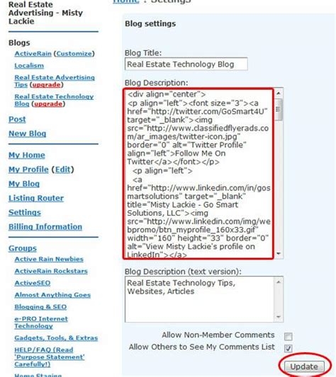How To Add Social Network Buttons To Your ActiveRain Blog