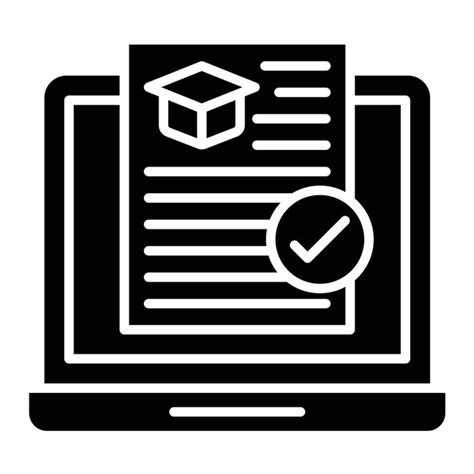 Premium Vector Approved Assignment Glyph Solid Black Illustration