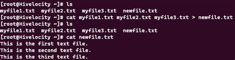 how to use cat command on a linux server hivelocity