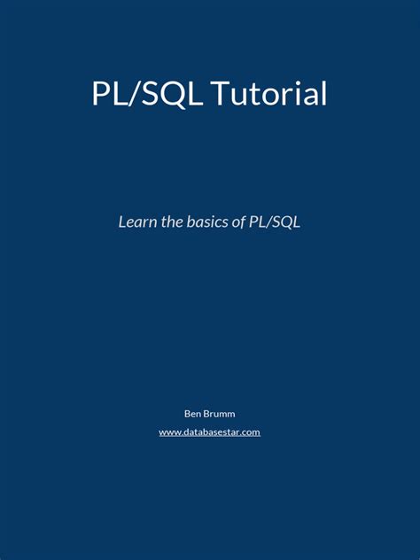 Plsql Tutorial Download Free Pdf Databases Plsql