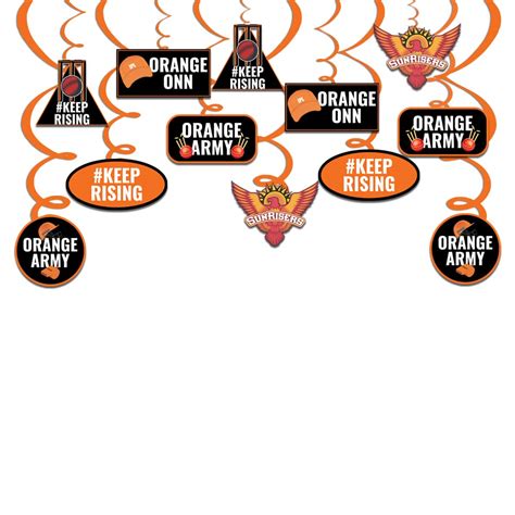 Festiko® Team Sh Swirls And Cutouts Set Of 12 Pcs Ipl Theme Swirls