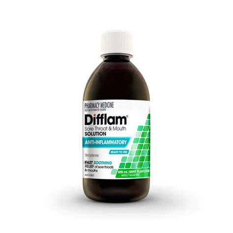 Difflam Anti Inflammatory Sore Throat Gargle And Mouth Solution 500ml