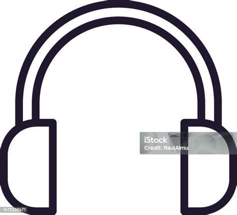 격리된 흰색 배경에 헤드폰의 한 줄 아이콘 모바일 앱 웹 디자인 웹 사이트 온라인 상점 등을위한 고품질 편집 가능한 스트로크