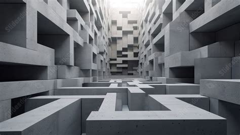 awe inspiring 3d render of abstract concrete architectural design