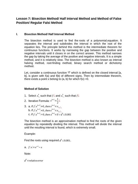Lesson 7 In Numerical Solutions Pdf