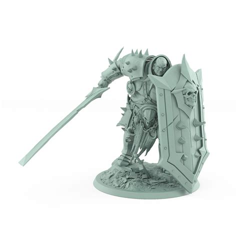 Heavy Soldier Shield Block Dungeons And Dragons Compatible Miniature