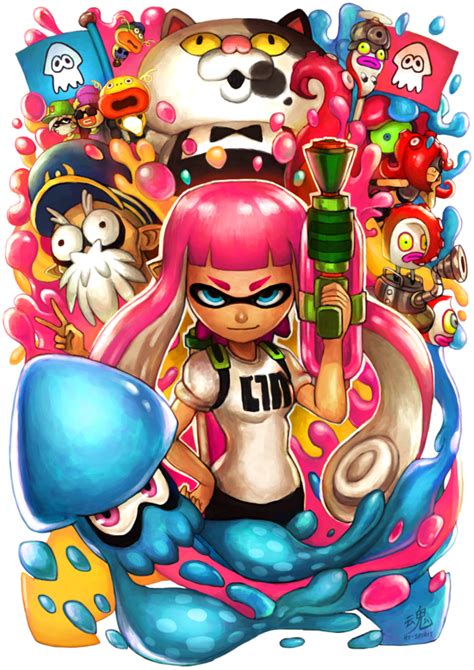 Inkling Player Character Inkling Girl Callie Marie Takozonesu And