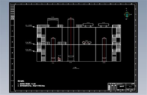 甲醇合成工段车间平立面布置图纸 AutoCAD 模型图纸下载 懒石网