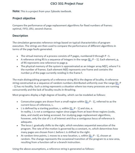 Solved Csci 331 Project Four Note This Is A Project From