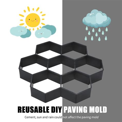 Paving Mould Hexagon Brick Stone Road Path Maker M Grandado