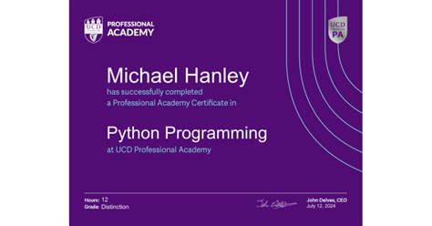 Michael Hanley On Linkedin Python Programming • Michael Hanley • Ucd Professional Academy