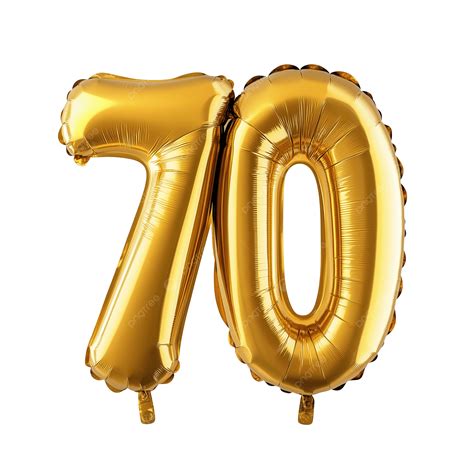 Golden Foil Número 70 Isolado No Fundo Preto Para Aniversário Ou