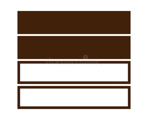 Rectangle Shape And Outline Brown Collection Symbol Element Vector Stock Vector Illustration