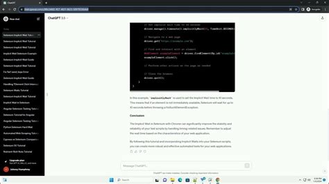 Selenium Implicit Wait Chrome Youtube