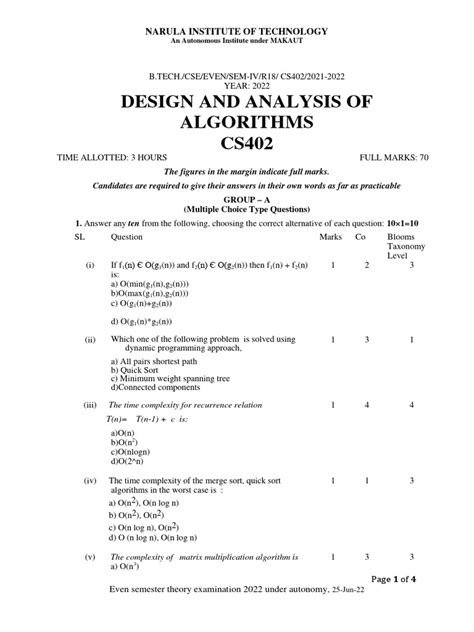 Cs402 Pdf Time Complexity Computational Complexity Theory