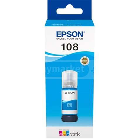Epson კარტრიჯის მელანი 108 Ecotank Cyan Ink Bottle C13t09c24 მეორადი და ახალი ნივთების ყიდვა