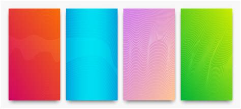 Modern Colorful Gradient Background With Wave Lines 41436308 Vector Art