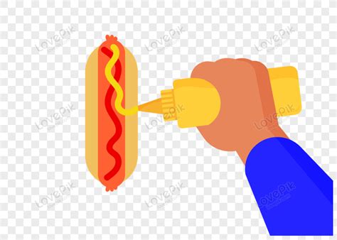 소시지와 함께 맛있는 패스트 푸드 Png 일러스트 무료 다운로드 Lovepik