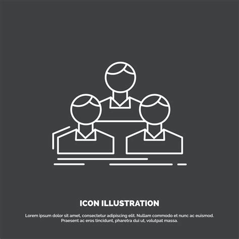 Company Employee Group People Team Icon Line Vector Symbol For Ui And Ux Website Or Mobile