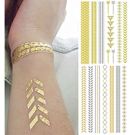 Gold Temporary Tattoo At Miguelina Cotten Blog
