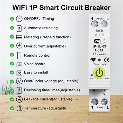 Wifi Intelligent Circuit Breaker On Off Timing Energy Meter