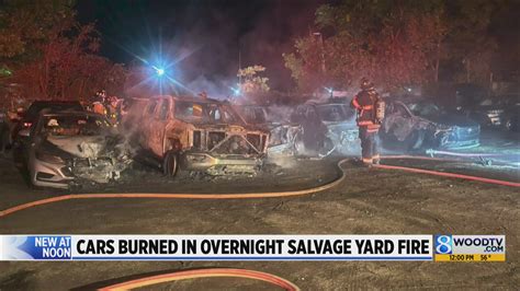 Officials Cars Burned In Overnight Salvage Yard Fire