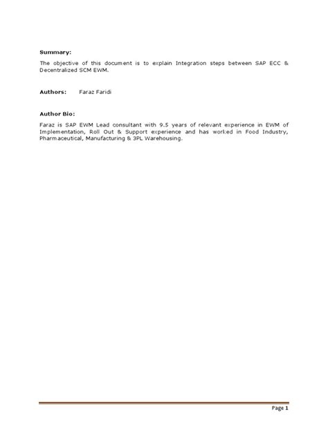 Ecc Ewm Integration Pdf Enterprise Resource Planning Logistics