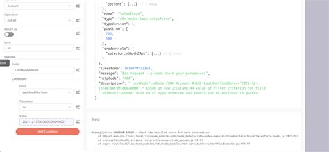Salesforce Connector Failing With Condition Questions N8n Community