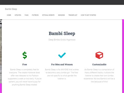 — Website Listed On Flippa Bambi Sleep — Bimbo Hypnosis