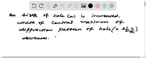 Solved Consider The Diffraction Pattern For A Small Pinhole As The Size Of The Hole Is