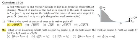 Solved A Ball With Mass M And Radius R Initially At Rest