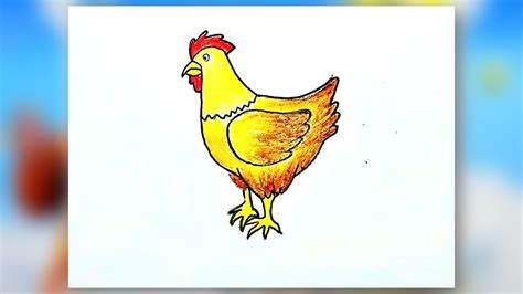 Step By Step Guide To Drawing A Hen An Easy Drawing Tutorial Youtube