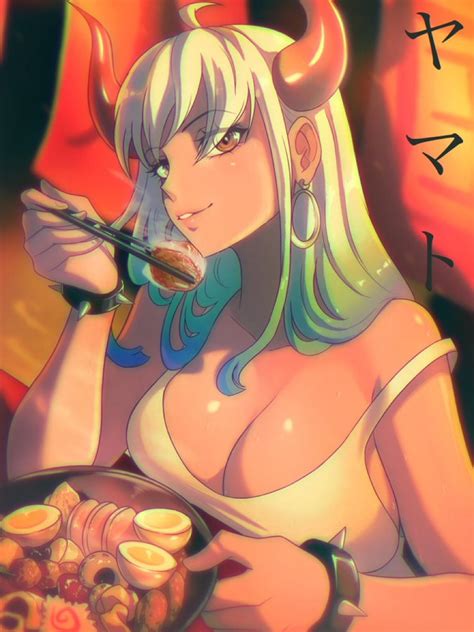 Rule 34 Big Breasts Female Female Only Food Horns Large Breasts Long Hair One Piece Opalisart