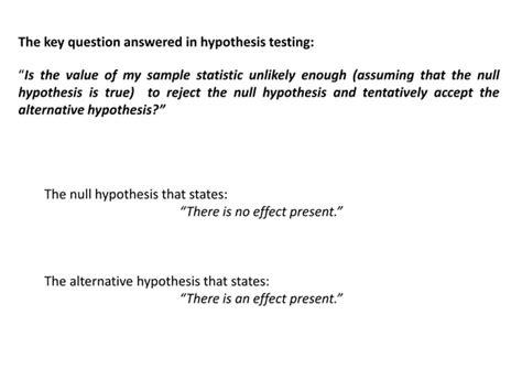 Hypothesis Testing Overview PPT