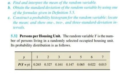 a find and interpret the mean of the random variable b obtain the stan