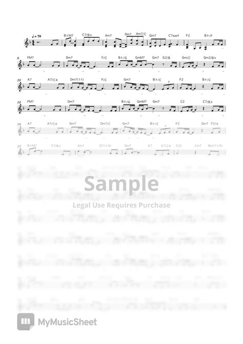 조준모 그의 생각 F Key 멜로디악보 Sheets By 생명의건반