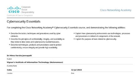 Sri Hima Varsha On Linkedin I Learned Some Basics Of Cybersecurity Few