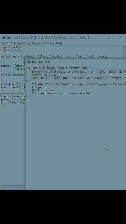 Password Picker In Python Youtube