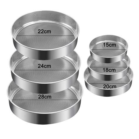 Комплект от 6 сита за брашно Axroad Mall Ултра фина мрежа Устойчиво на високи температури