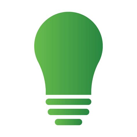 Green Light Bulb Icon Isolated On White Background Environment Concept Vector Illustration For